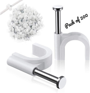 Sclip 6 MM CABLE CLIPS (200 PIECE) Plastic, Steel Standard Cable Tie ...