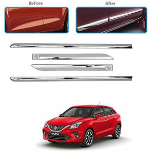 Bubu Car door side full chrome beading for Maruti Suzuki Baleno (set of ...