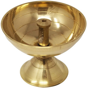 Mkd2 Rise Brass Akhand Diya Jyoti Deepak (Pooja Diya Oil Lamp)For Puja ...