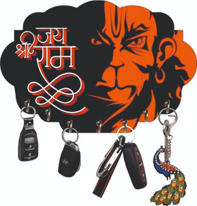 Urban handicrafts Hanuman Beautiful Home Wooden Key Holder Wood Key ...