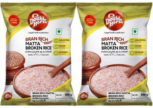 Double Horse Bran Rich Matta Broken Rice 500g |(Pack of 2) Brown Matta ...