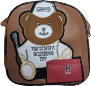 Magnetique Brown Sling Bag Small Kids Bag for Piknik and School Brown ...