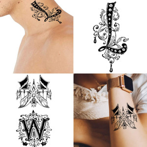 Ordershock LW Name Letter Tattoo Waterproof Boys and Girls Temporary ...