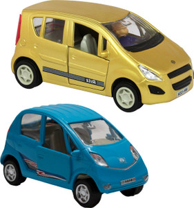 DEALbindaas Combo of Ritz & Tata Nano Cars Pull Back Die-Cast Door ...
