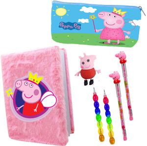 Flipkart.com | Neel Peppa Pig School Stationery Gift Set Combo7Ps-Pouch ...