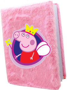 Samvardhan Peppa Pig Furry Diary for Kids A5 Diary 160 Pages Price in ...