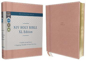 NIV, Holy Bible, XL Edition, Leathersoft, Pink, Comfort Print: Buy NIV ...