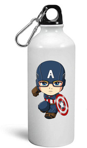 Hokista Leakproof Cartoon Print Captain America Printed Aluminium Water ...