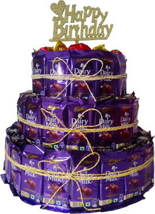 Cadbury Dairy milk, Melody & Milk chocolate with Birthday Cake topper ...