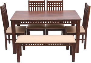 Wakefit Kopra Solid Wood 6 Seater Dining Set Price in India - Buy ...