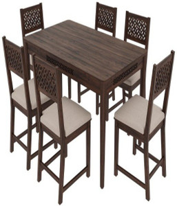 Wakefit Canela Solid Wood 6 Seater Dining Set Price in India - Buy ...