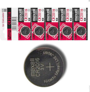 INVENTO 5pcs 3V CR2016 Li-ion Battery(Non-Rechargeable) CR 2016 Button ...