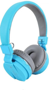 Raux Blue Color Wireless Bluetooth Headphones with HD sound, Mic and FM ...