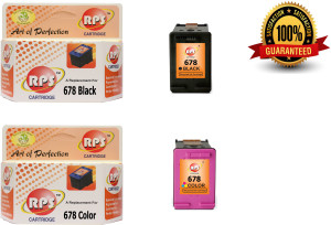 RPS 678 Black + 678 Color Black + Tri Color Combo Pack Ink Cartridge ...