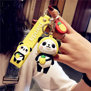 KYOP Cute 3D Yellow Panda Keychain With Charm Key Chain Price in India ...