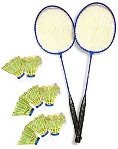 ARRON Badminton Set Of 2 Piece Badminton Racket With 8 Piece Plastic ...