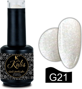 kulis UV Glitter LED Gel Polish 15ml Bottle - Colour Code : G21 white ...