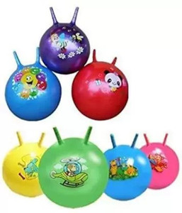 luzzo Rubber Kids Hop Ball for Kids Hip-Pity Hop Ball Bouncy Ball with ...