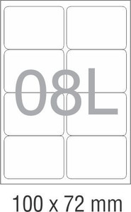 SHREE MAHAVIR PAPER Novajet 8 Labels (Per A4 Size Sheet) Multi Purpose ...