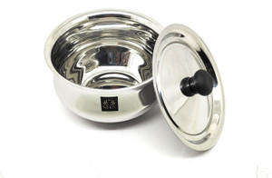 Nyra Stainless Steel Pulao Handi with Lid and PVC Knob, Cooking Pot ...