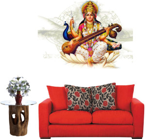 SRD 88.9 cm 35” x 24” Mata Saraswati wall Sticker for Living Room Kids ...