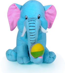 Gungun Toys Cute Blue Elephant (stuffed Toy) - 30 cm - Cute Blue ...