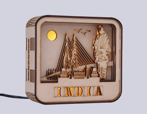 HUEX Plywood India light box, Craft Creative Laser Cut Light Box ...