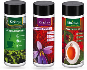 Kiradhya Trading Herbal Green Tea + Kashmiri Kahwa + Paan Green Tea ...