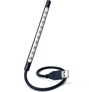 Etzin Mini 10 LED USB Light Computer Lamp Black(EPL-786UG) Study Lamp ...