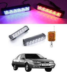 MATIES 12V/6LED Police Light Blue/Red with Remote Police Flash Light ...