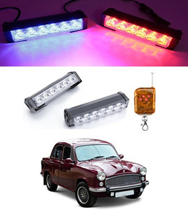RKPSP 12V/6LED Police Light Blue/Red with Remote Police Flash Light For ...