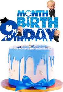 ZYOZI Boss Baby 9th Month Birthday Cake Topper,Boss Baby Cake ...