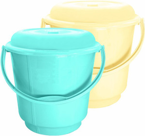 Wonder Plastic Prime Bucket 25 LT With Lid For Home&Kitchen, 2 Pc, 25 ...