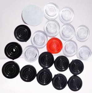 Hyper R2 Crystal Carrom Goti 1 Striker ,,Carrom Board Goti (Pack of 20 ...