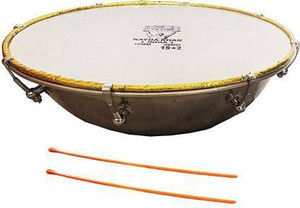 Music Mantra Ultimate Steel Dhol Tasha Drum 16 inch (15x2) with Stick ...