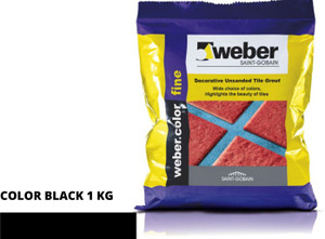 Weber Saint Gobain Tile Grout For Floor & Wall black color 1 KG Crack ...