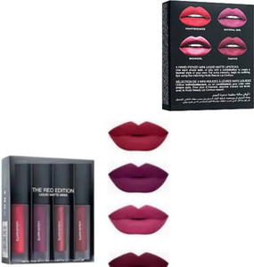 YARA BEAUTY PROFFESIONAL BEAUTY LIQUID MINI MATTE LIPSTICK PACK OF 4 PC ...