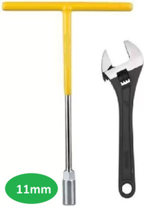 vyas Hex T-socket spanner 11mm and open end adjustable wrench for ...