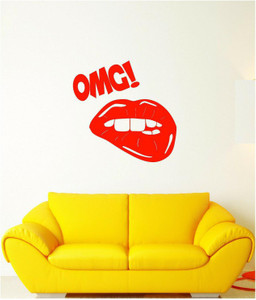 LYOMAN 60 cm Vinyl Wall Decal Sexy Girl Lips OMG Beauty Salon Logo ...