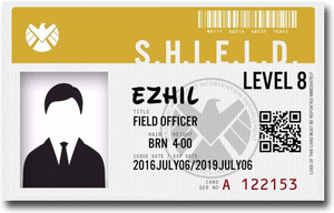 Posterchacha EZHIL Name S.H.I.E.L.D Agent Laptop Skin Vinyl Reusable ...