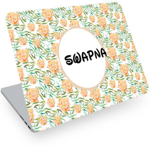 Posterchacha Swapna Name Floral Design Laptop Skin Vinyl Laptop Decal ...