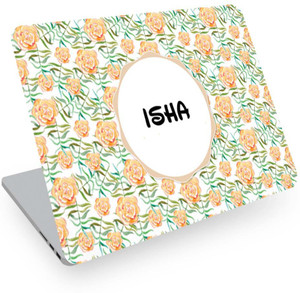 Posterchacha Isha Name Floral Design Laptop Skin Vinyl Laptop Decal 14 ...