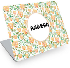 Posterchacha Anusha Name Floral Design Laptop Skin Vinyl Laptop Decal ...