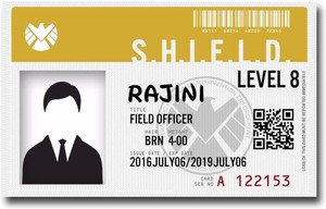 Posterchacha RAJINI Name S.H.I.E.L.D Agent Laptop Skin Vinyl Reusable ...