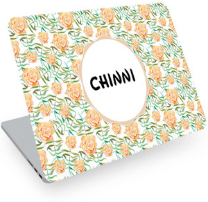 Posterchacha Chinni Name Floral Design Laptop Skin Vinyl Laptop Decal ...