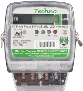TECHNO single phase static energy meter with LCD 5 to 30 amps TMCB001 ...