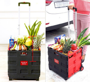 HERCULES TROLLEYS PACK N GO SHOPPING CART Luggage Trolley Price in ...
