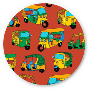 POSTERGUY Auto Rickshaw Quirky Pattern Humor Fridge Magnet Pack of 1 ...