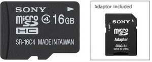 SONY SR-16A4/T1 16 GB MicroSD Card Class 4 Memory Card Compatible with ...