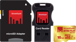 Strontium SRP16GTFU1C Nitro plus 16 GB MicroSDHC UHS Class 3 8 MB/s ...